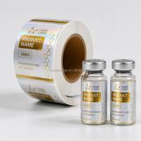 China Custom Personalized Gold Foil Waterproof Research 3ml 5ml 10ml Peptide Vial Labels for Laboratory Chemical Glass Bottles for sale