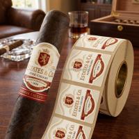 China High End Cigar Label Bands Custom Printed Cigar Rings With Hot Foil and UV Coating for sale