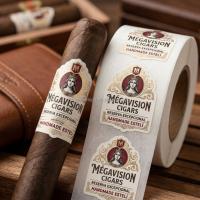 China High End Cigar Label Bands Custom Printed Cigar Rings With Hot Foil and UV Coating for sale