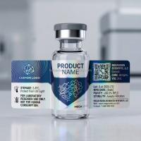 China Custom Holographic Sticker Laser Peptide Vial Labels Waterproof Vinyl Sticker for Laboratory Bottle for sale