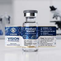 China Custom Holographic Sticker Laser Peptide Vial Labels Waterproof Vinyl Sticker for Laboratory Bottle for sale