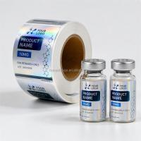 China Factory Supply Strong Adhesive Hologram Sticker Vial Labels for Peptide 3ml 5ml 10ml Research Glass Bottles for sale