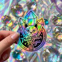 China New Arrival Ant-Anti-ounterfeit Security 3D Hologram Sticker Holographic Label for Cosmetics Skincare Customized logo Printing for sale