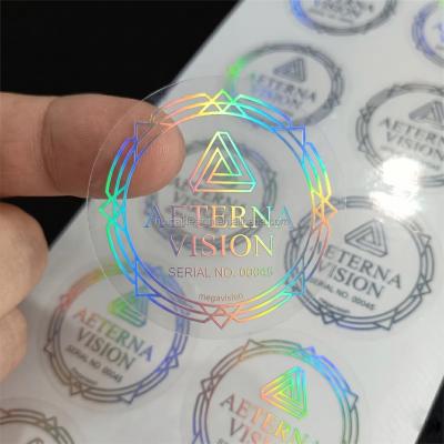 China Personalized Holographic Sticker Custom Logo Anti-Anti-ounterfeit Glitter Laser Label for sale