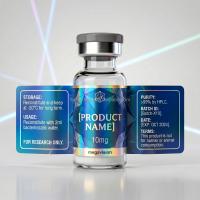 China Custom Logo Holographic Vinyl Vial Label for 5ml 10ml Glass Bottle Research Laboratory Use for sale