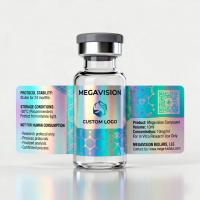 China Custom Logo Holographic Vinyl Vial Label for 5ml 10ml Glass Bottle Research Laboratory Use for sale