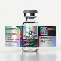 China Custom Logo Holographic Vinyl Vial Label for 5ml 10ml Glass Bottle Research Laboratory Use for sale