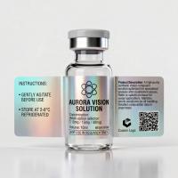 China Custom Logo Holographic Vinyl Vial Label for 5ml 10ml Glass Bottle Research Laboratory Use for sale