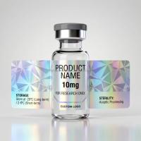 China Custom High Quality Hologram Sticker Self Adhesive Laboratory Peptide Vial Stickers for 3ml 5ml 10ml Glass Bottles for sale