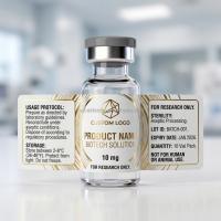 China Custom Printing Oil Proof Waterproof Vial Labels Stickers for Research Laboratory Peptide Glass Bottles for sale