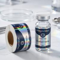 China Custom Printing Oil Proof Waterproof Vial Labels Stickers for Research Laboratory Peptide Glass Bottles for sale