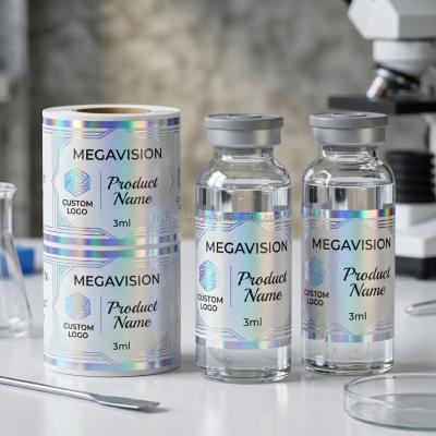 China OEM Custom Small Glass Bottle Labels Temperature Resistant Waterproof Vinyl Stickers for Laboratory Use for sale