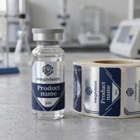 China Personalized Custom Hologram Sticker Waterproof PET Peptide Vial Labels for Research Laboratory Glass Bottle for sale