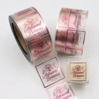 China Luxury Transparent Gold Candle Labels Custom Printed Adhesive Stickers with Hot Stamping for Candle Containers for sale