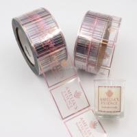 China Custom Rose Gold clear Candle Labels Waterproof Hot Stamping Adhesive Stickers for Luxury Candle Bottle Packaging for sale