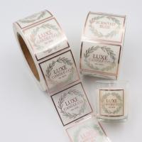 China Custom Printing Hot Stamping Transparent Candle Jar Label Sticker Texture Paper Packaging Labels for sale