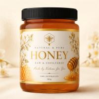 China Custom Printing Honey Glass Jars Label Non Residue Sticker Die Cut Label Adhesive Waterproof logo Bottle Jar Food Labels for sale