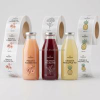China Custom Printing Logo Waterproof Food Sticker Jar Glass Plastic Bottle Label Round Rectangular clear Packaging Label for sale
