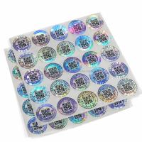 China Custom Laser Holographic Sticker Security Label Anti Tamper Evident Seal with Barcode QR Code for Packaging Protection for sale