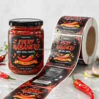 China Factory Custom Printed Hot Pepper Sauce Label Chili Paste Jar Label Food Grade Waterproof Sticker Label for sale