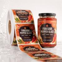 China Factory Custom Printed Hot Pepper Sauce Label Chili Paste Jar Label Food Grade Waterproof Sticker Label for sale