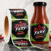 China Custom Waterproof Food Label Sauce Label Chili Sauce Bottle Label Sticker Hot Sauce Packaging Label Printing for sale