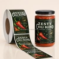 China Custom Waterproof Food Label Sauce Label Chili Sauce Bottle Label Sticker Hot Sauce Packaging Label Printing for sale
