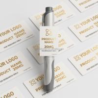 China Your Design Peptide Bottle Labels Biotechnology Sample Bottles Small MOQ Factory Price Alcohol Resistant Waterproof for sale