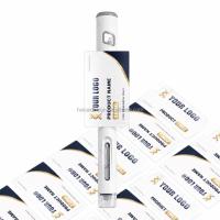 China Your Design Peptide Bottle Labels Biotechnology Sample Bottles Small MOQ Factory Price Alcohol Resistant Waterproof for sale