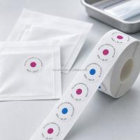 China Custom Disposable Chemical Adhesive Medical Sterilization EO Gas Labels Non-Toxic Ink Red Blue Color Change Indicator for sale
