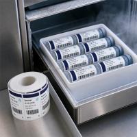 China Custom Printed Low Temperature Medical Freezer Barcode Label Removable Blood Collection Tube Sticker for Hospitals for sale