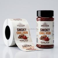 China Custom Logo Adhesive Food Packaging Label Tomato Sauce Label Hot Pepper Sauce Bottle Sticker Waterproof Label for sale