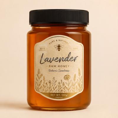 China Luxury Gold Foil Honey Labels Custom Embossed Texture Paper Food Packaging Sticker for Honey Jam Jar for sale