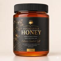 China Luxury Gold Foil Honey Labels Custom Embossed Texture Paper Food Packaging Sticker for Honey Jam Jar for sale