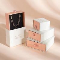 China Pink Jewelry Gift Boxes Drawer Custom Paper Jewelry Boxes With Velvet Insert for sale