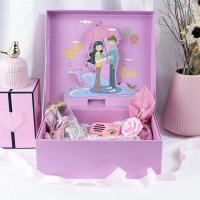 China Luxury Innovative Biodegradable Packaging Colorful Flap Gift Box 20x18x8cm for sale
