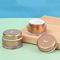 China 15ml 30ml 50ml 100ml 200ml Double Wall Acrylic Cosmetic Jar With Screw Top Lid for sale