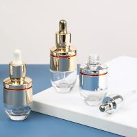 China Printing Empty Glass CBD Serume Oil Dropper Bottle With Silver Or Gold Top for sale