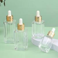 China 0.5oz 1oz 2oz 3oz Clear Fluted Glass Empty Dropper Bottles For Perfume Eye Oil for sale