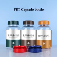 China Empty Labels 200ml 300ml PET Pill Organizer Bottle for Pharmacy Pharmaceutical Plastic Vitamin Capsule Container Packaging for sale