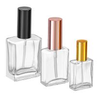 China 15ml 30ml 50ml 100ml Customized Logo Refillable Empty Black Perfume Bottle with Box Glass Body Alu Sprayer for sale