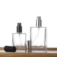 China 15ml 30ml 50ml 100ml Customized Logo Refillable Empty Black Perfume Bottle with Box Glass Body Alu Sprayer for sale