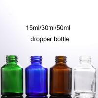 China 1oz 2oz 15ml 30ml 50ml Amber Empty Angled Shoulder Glass Dropper Essential Oil Bottle Packing Logo Customized Accepted for sale