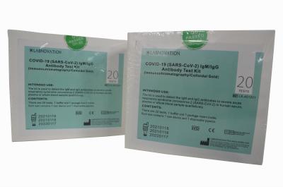 China COVID-19 IgG IgM Antibody Rapid Test Kit Professional Use 20 Test Labnovation for sale