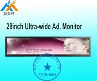 China 28 Inch Ultra Wide Stretched Bar LCD Digital Signage Display HD Screen For Supermarket for sale