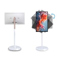 China Smart 21.5 Inch Portable TV Stand Rechargeable 360 Rotating  Wireless Television Display Touch Screen Mobile Disp for sale
