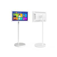 China Smart 21.5 Inch Portable TV Stand Rechargeable 360 Rotating  Wireless Television Display Touch Screen Mobile Disp for sale