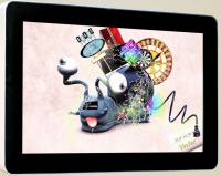 China Ultrathin LCD Digital Signage Display Toughened Glass , Vertical LCD Display for sale