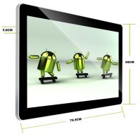 China 32 Inch Horizontal Metal Shell LCD Monitor Digital Signage Display With Toughened Glass for sale