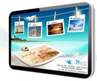 China Ultra Slim 18.5 Inch Stand Alone Digital LCD Screen Signage / Airport LCD Advertising Display for sale